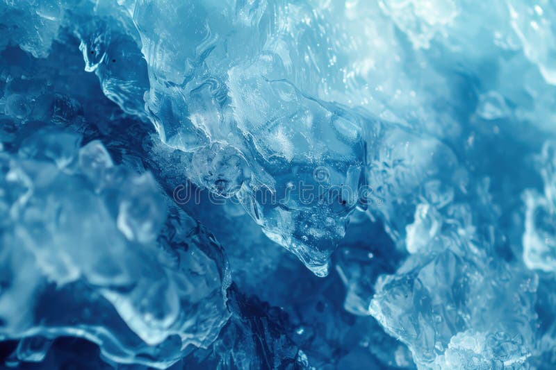 Detailed View Frozen Blue Ice Surface Suitable Winter Themes Stock ...