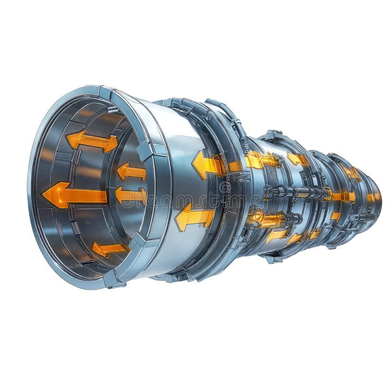 Detailed View of a Futuristic Jet Engine Design Showcasing Advanced ...