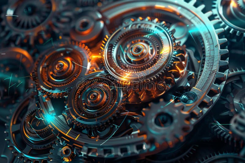 Internal Clock Mechanism Stock Illustrations – 160 Internal Clock ...