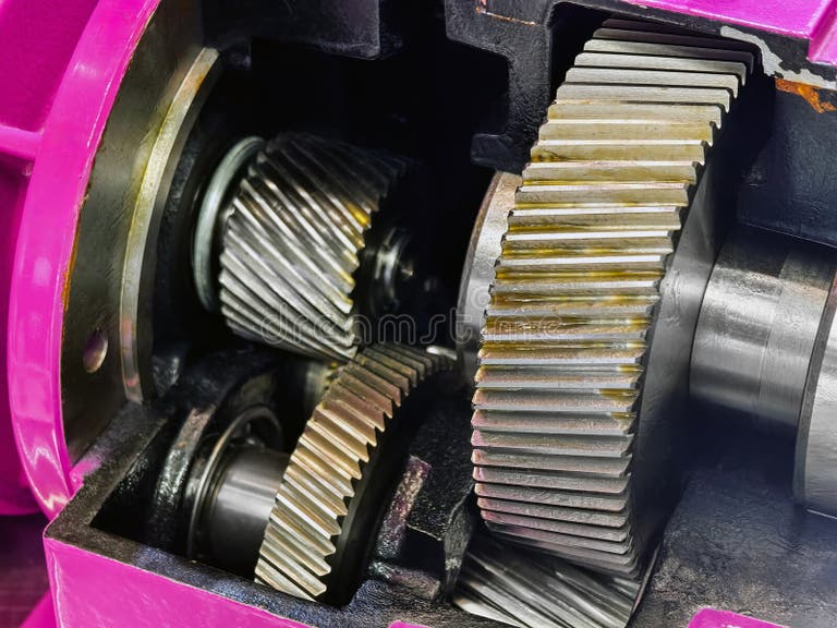 Detailed View of Gears Inside a Mechanical Device Showing Intricate ...
