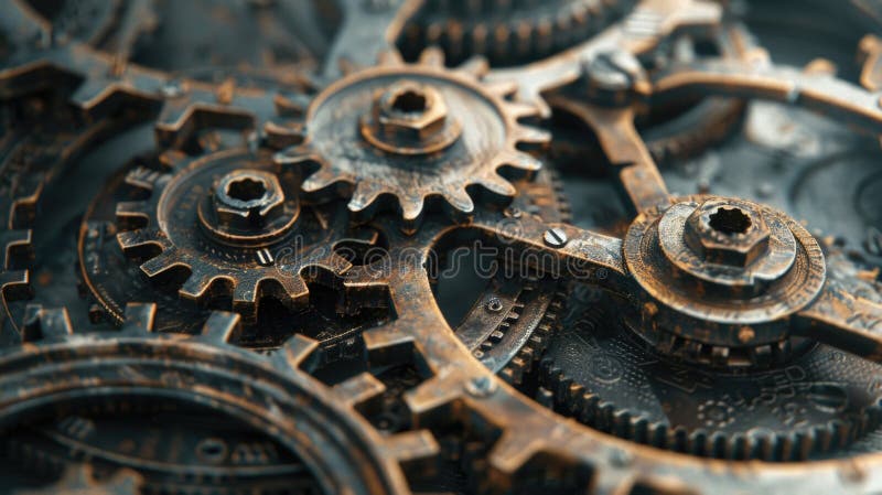 Detailed View of Gears. Suitable for Industrial Concepts Stock Image ...