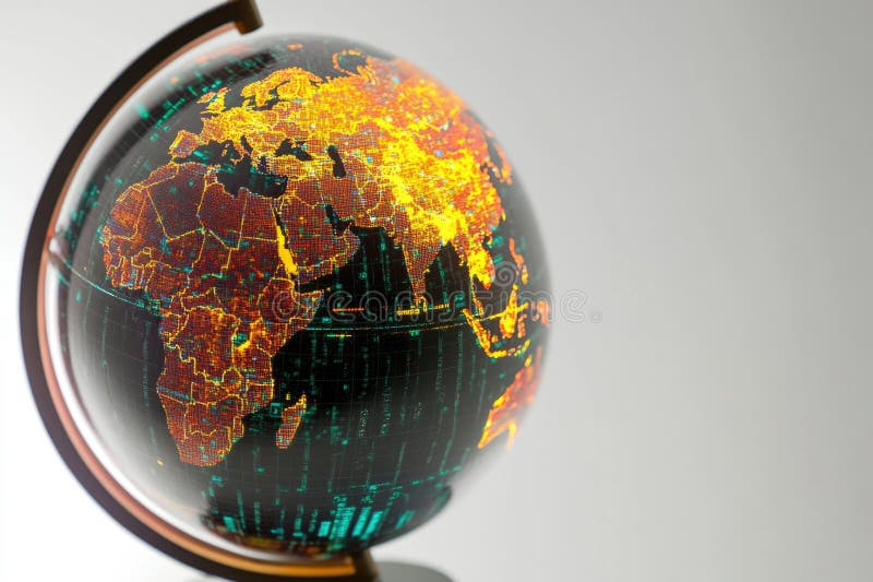 Detailed View of a Globe Sitting on a Table with a Flat Surface and ...