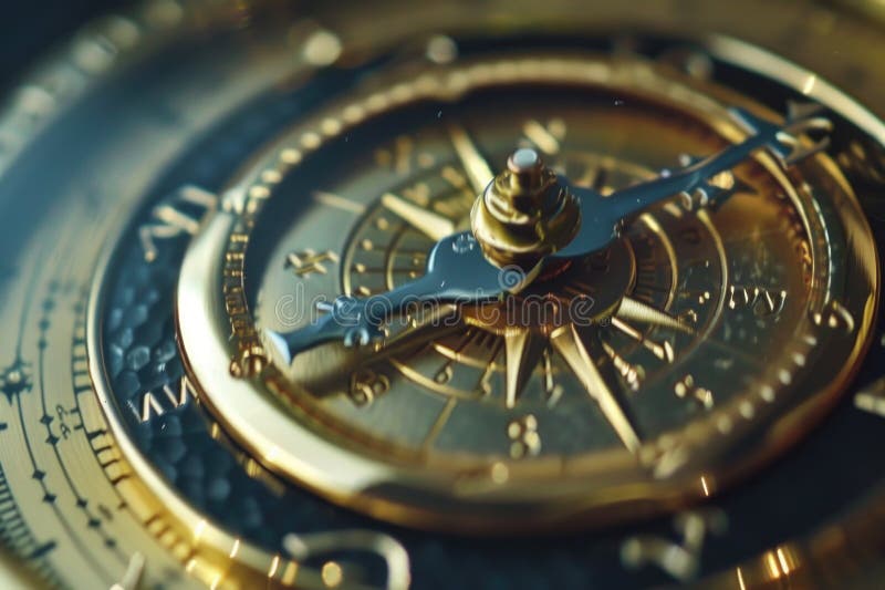 Detailed View of a Gold and Black Clock, Perfect for Time Management ...