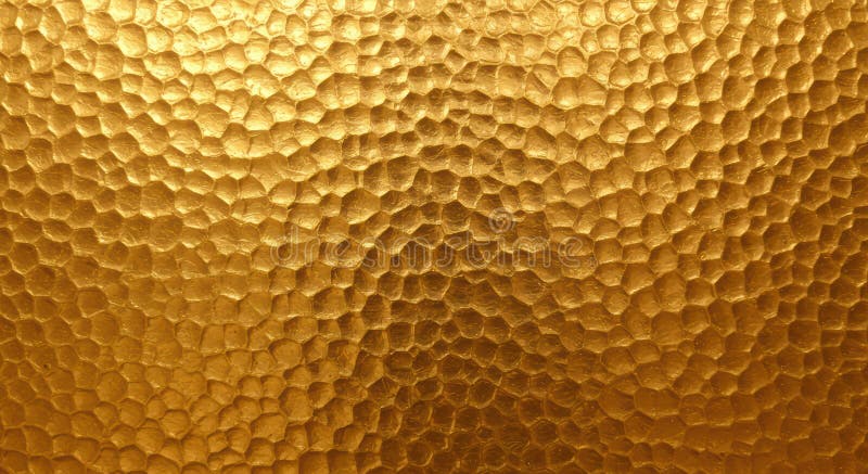 Textured Gold Metal Surface Creates Rich Pattern with Deep Cavities ...