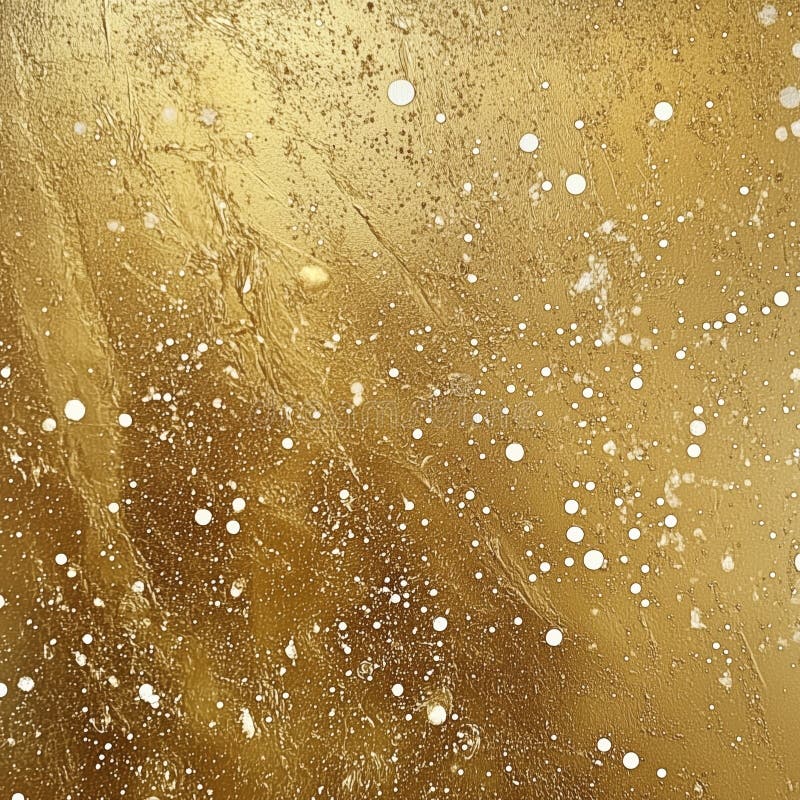 Golden Metallic Surface with White Speckled Patterns Stock Image ...