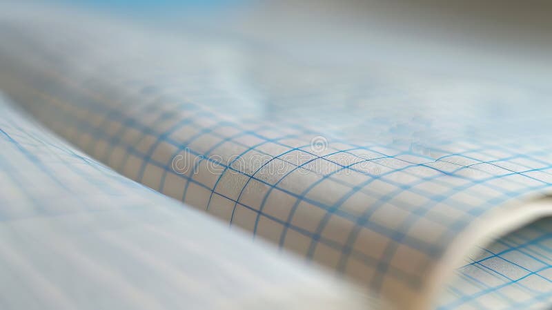 A Detailed View of a Graph Paper Notebook with Precise Grids Serving As ...