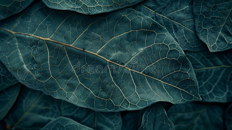 Detailed View of a Green Leaf with Visible Veins and Texture Stock ...