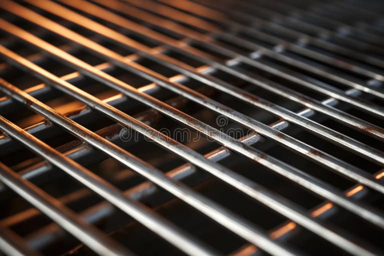 A Detailed View of a Grill S Grating and Surface Stock Photo - Image of ...