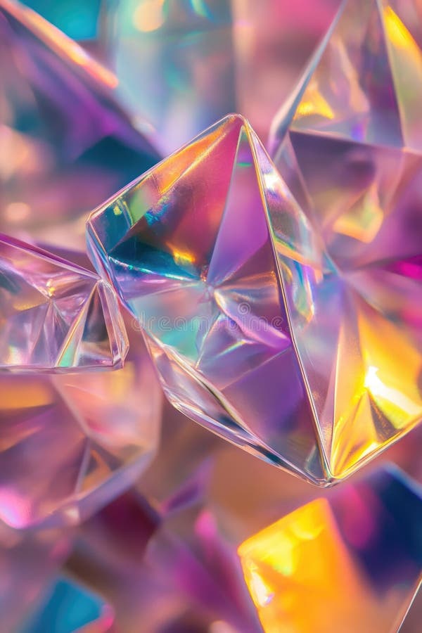 Close-up of Crystal Cluster Stock Photo - Image of generated ...