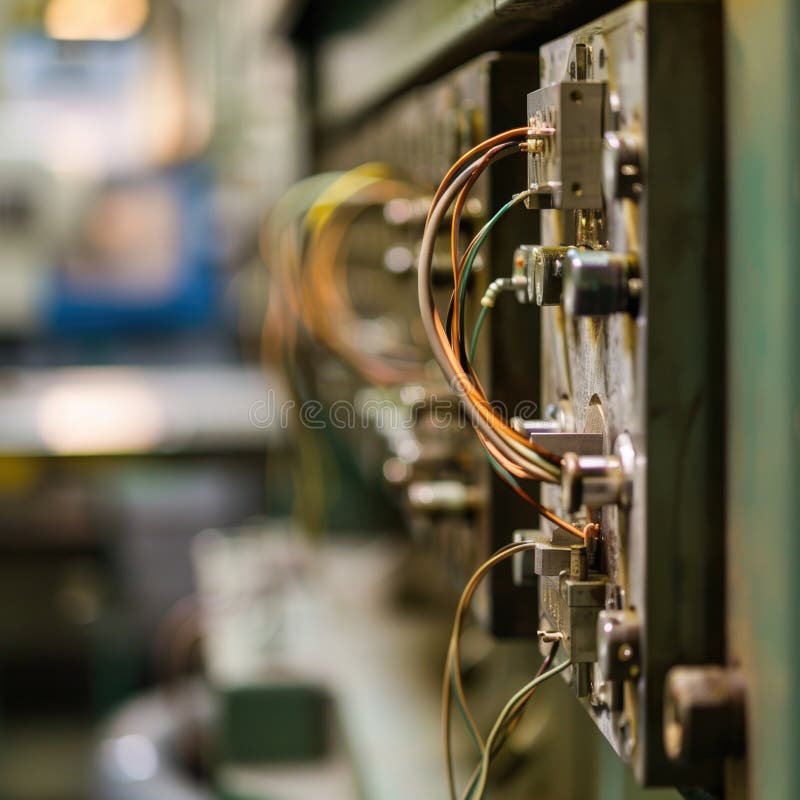 Detailed View of a Group of Wires on a Mechanical Device, Ideal for ...