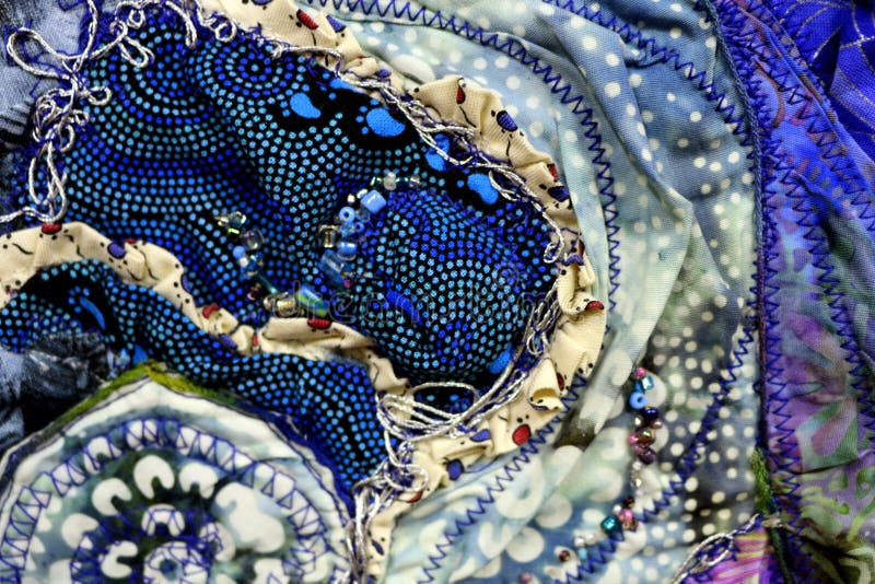 Detailed View of Handmade Quilt Stock Photo - Image of handmade, fabric ...