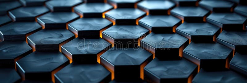 Detailed View of Hexagonal Pattern Stock Image - Image of geometric ...