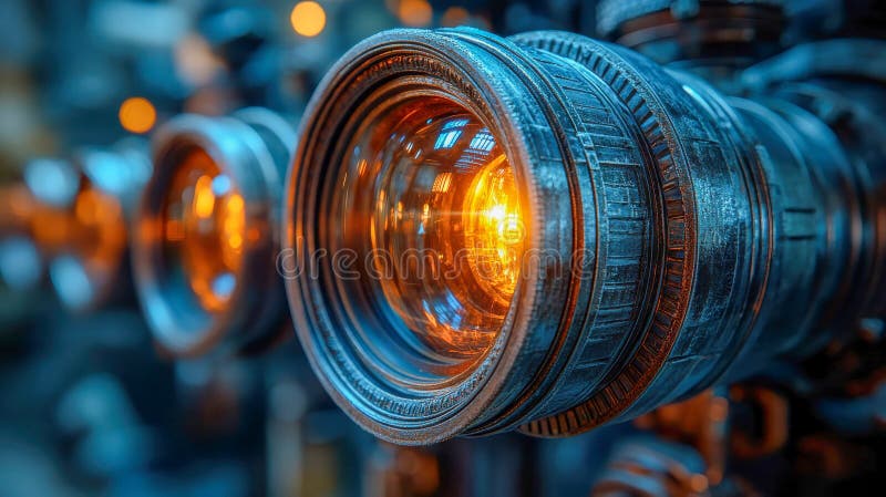 Detailed View of a High-precision Microscope Lens, Emphasizing ...