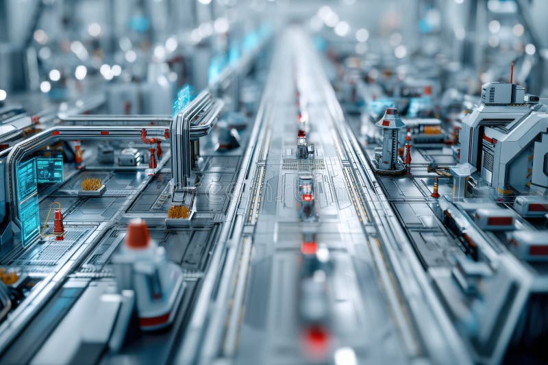 Futuristic Factory Shutdown Illustrating the Impact of Decoupling ...