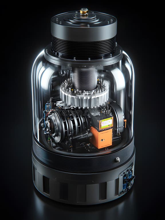 Detailed View of a High-tech Motor Engine. Stock Illustration ...