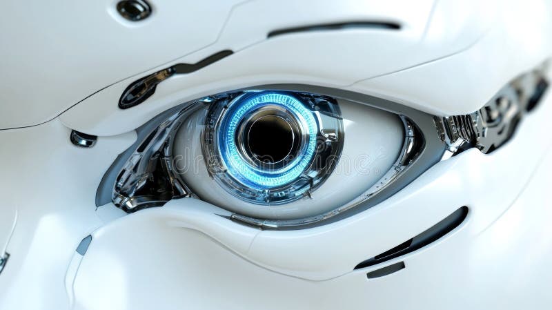 A Detailed View of a High-tech Robotic Eye Features Intricate ...