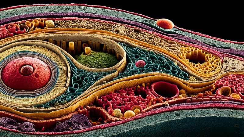 Detailed View of a Human Cell with Visible Nucleus. Generated Ai Stock ...