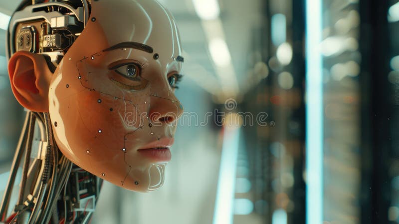 Detailed View of a Human Eye Integrated with Digital Interface and Data ...