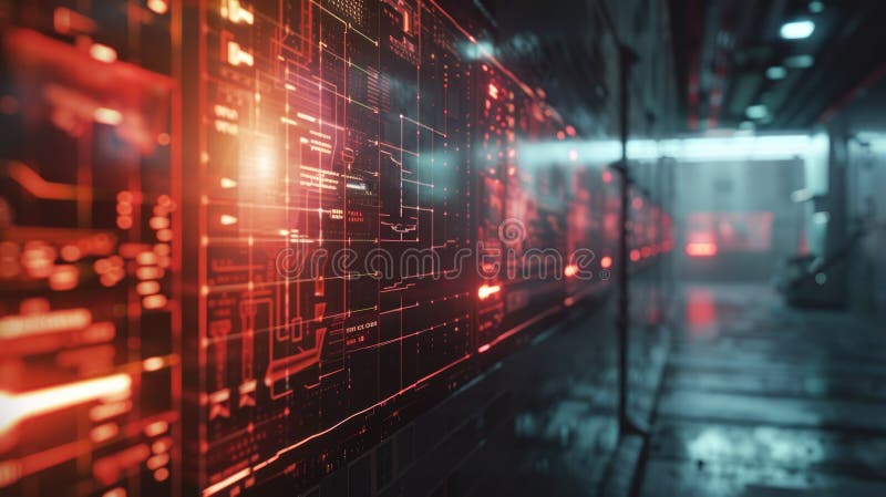 Detailed View of a Human Eye Integrated with Digital Interface and Data ...