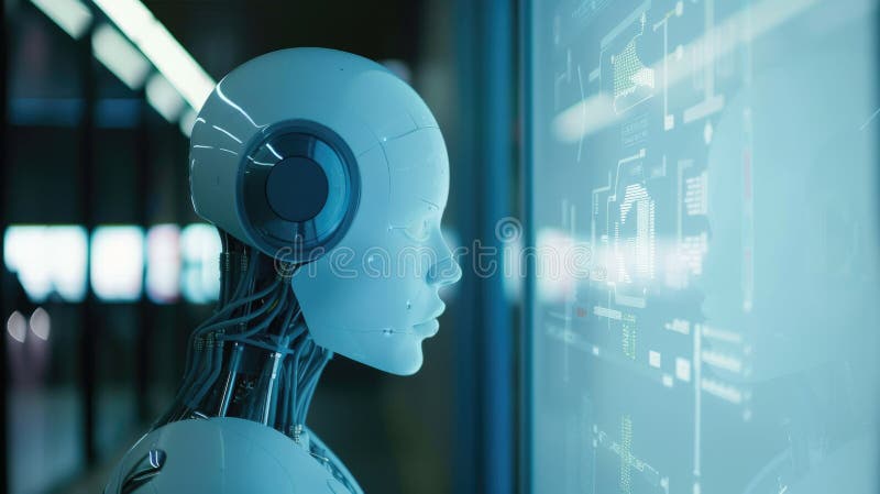 Detailed View of a Human Eye Integrated with Digital Interface and Data ...