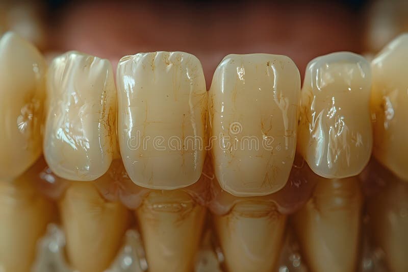 Detailed View of Human Teeth Surface for Dental Study and Education ...