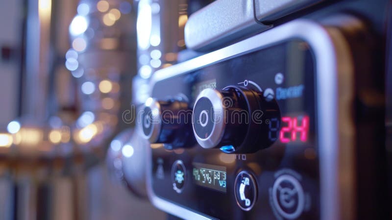 A Detailed View of the HVAC System Interface on a Digital Thermostat ...