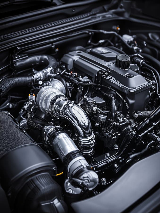 Hybrid Powertrain Showcased with Intricate Components and Engineering ...