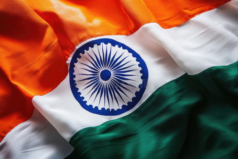 A Detailed View of the Indian Flag with Its Three Colors and Emblem ...