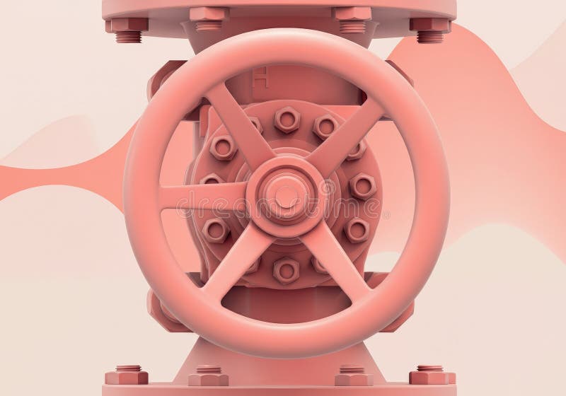 Industrial Valve with a Prominent Wheel, Showcasing Engineering Design ...