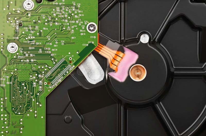 Hard disk drive HDD stock image. Image of circuit, head - 202508403