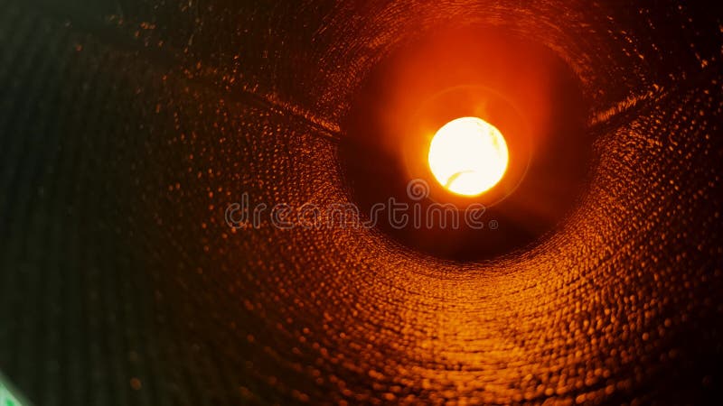 Interior View of a Powerful Rocket Engine Showcasing Fiery Combustion ...