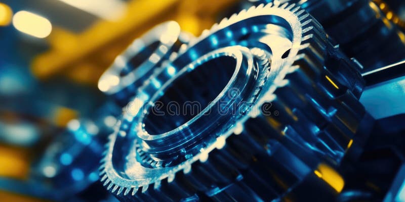 A Detailed View of Interconnected Gear Mechanisms, Useful for Depicting ...