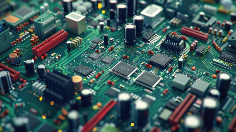 A Detailed View of the Internal Components of a Computer S Motherboard ...