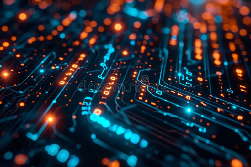 A Detailed View of the Intricate Components and Circuits on a Computer ...