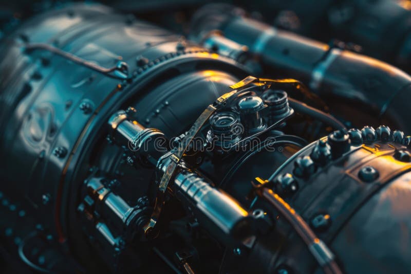 Detailed View of a Jet Engine, Ideal for Aviation Industry Stock Image ...