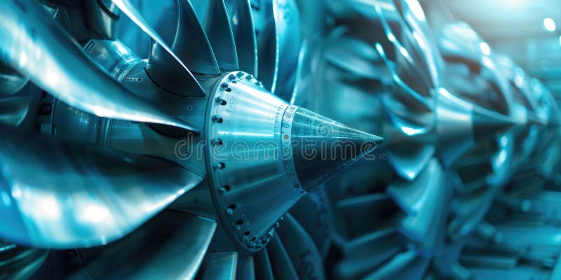 Detailed View of a Jet Engine. Perfect for Aviation Industry Stock ...