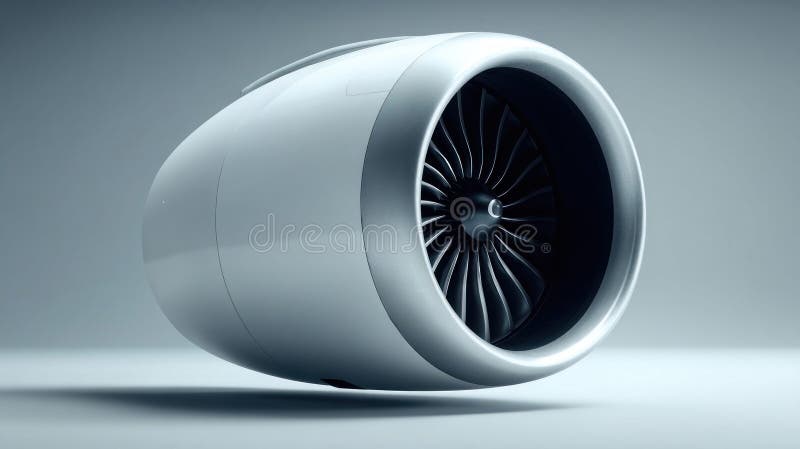 A Detailed View of a Jet Engine S Components, Highlighting Its Design ...