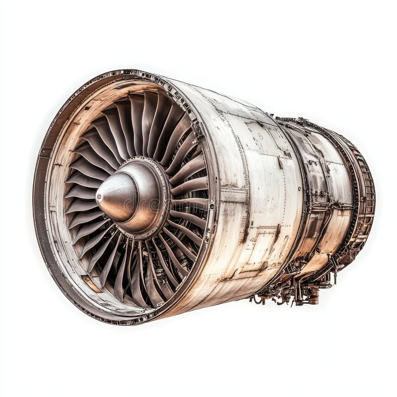 A Detailed View of a Jet Engine Showcasing Its Design and Components ...