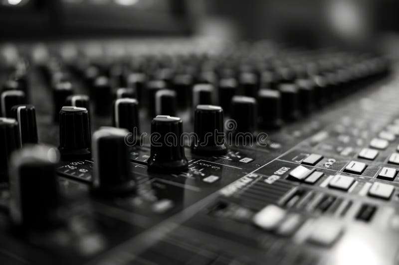 A Detailed View of the Knobs on a Mixing Board. Perfect for Music ...