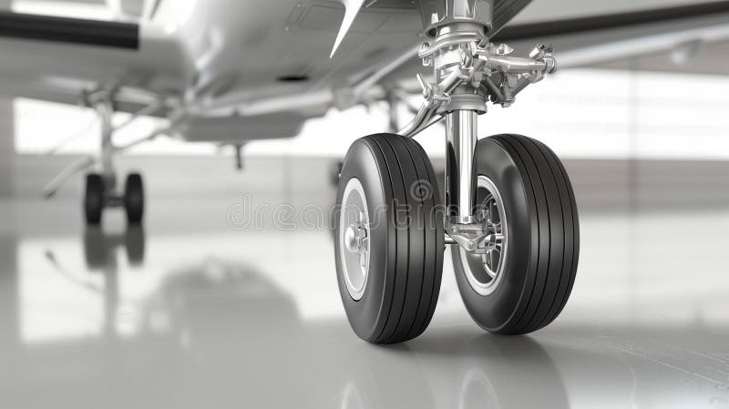 Detailed View of Landing Gear on a Private Jet Ready for Executive ...