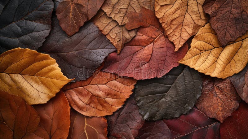 A Detailed View of Leaf Leather, Displaying Its Unique, Vein-patterned ...