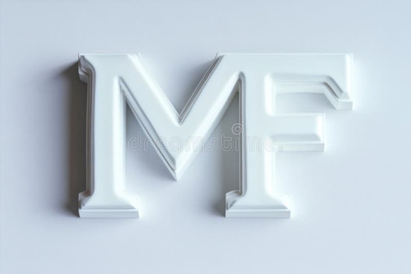 A Detailed View of the Letter M, Isolated on a Clean White Background ...