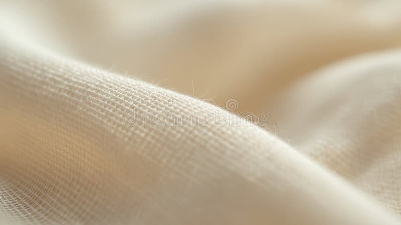Detailed View of Light Beige Cloth Showing Fine Thread Structure Stock ...
