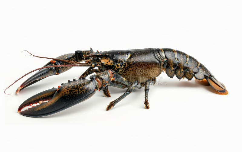 Detailed View of a Lobster with Striking Claws and Antennae, Isolated ...