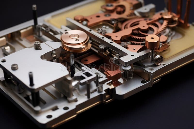 Detailed View of Lock Mechanism Dissembled on a Table Stock Image ...