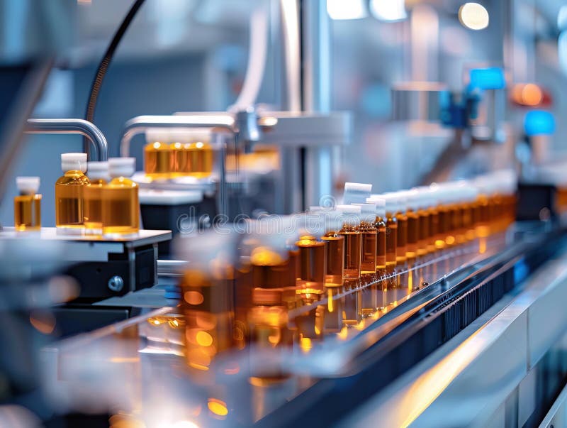 A Detailed View of a Machine Automatically Sorting and Packaging ...