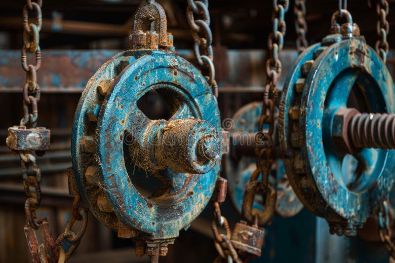 A Detailed View of a Machine with Chains Connected To it, Showcasing ...