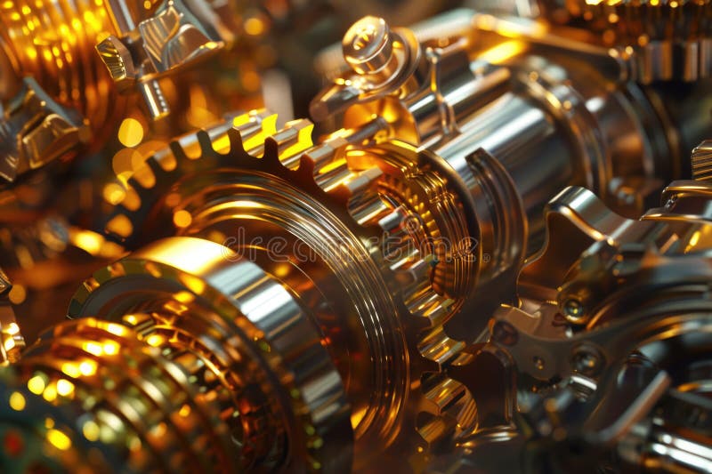 Detailed View of Machine Gears. Ideal for Industrial Concepts Stock ...