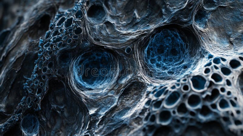 Detailed View of Melanoma Cells Under Digital Microscope Imaging Stock ...