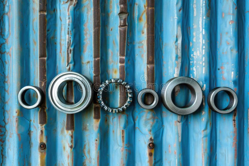 Detailed View of Metal Rings, Versatile for Various Projects Stock ...